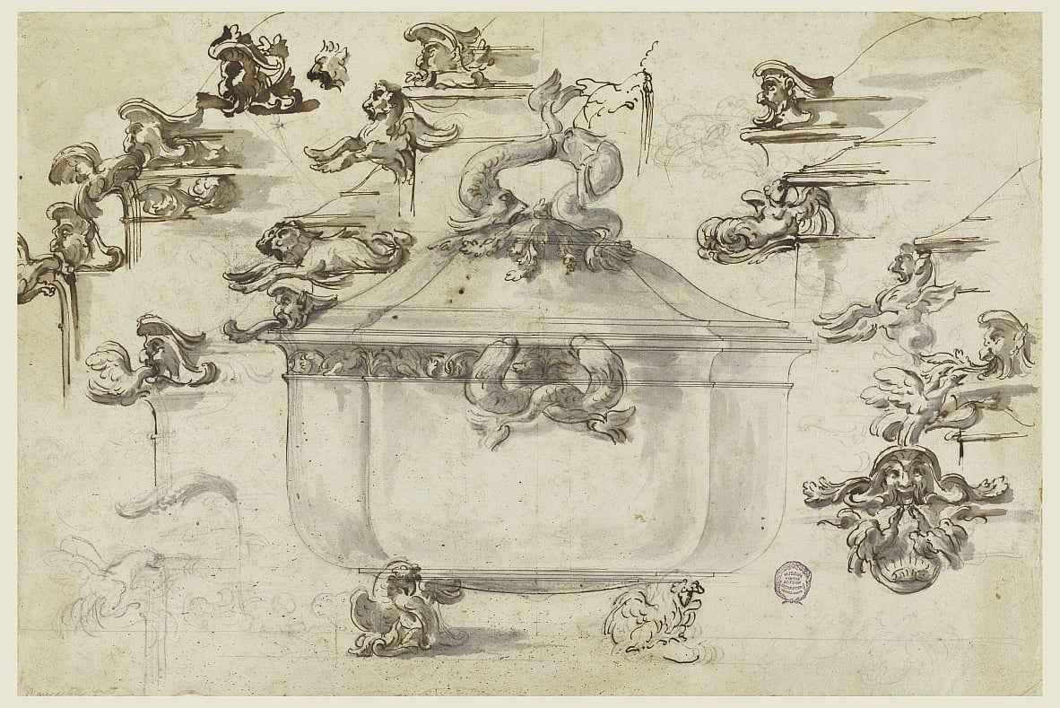 Piirustus, mallit Silver Tureenille, 1769